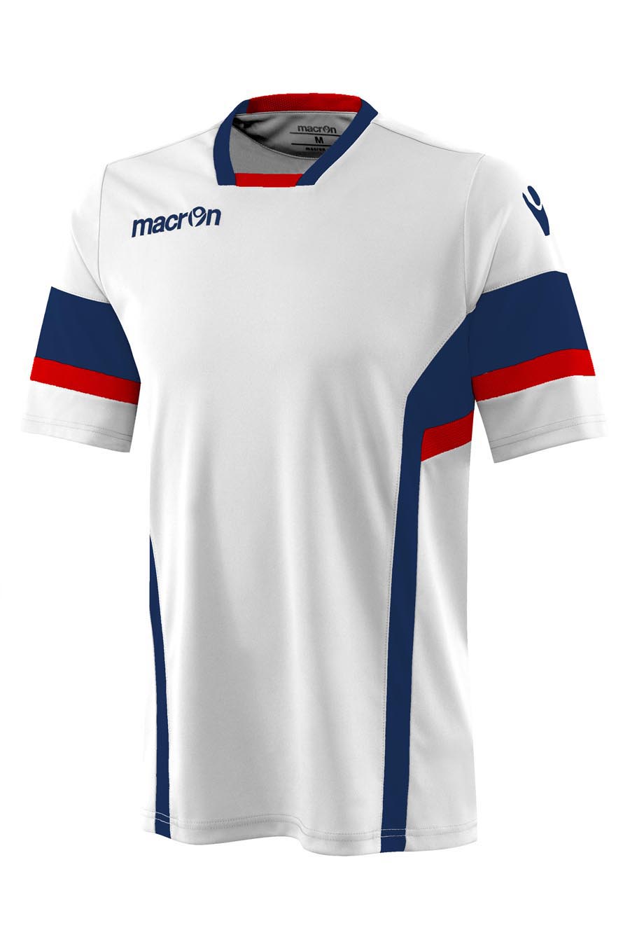 WHITE/RED/NAVY Short Sleeve Strength Shirt | Macron Sports Hub Neath