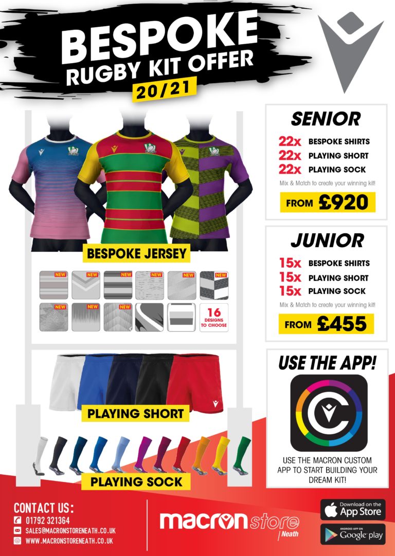 2020 Bespoke Rugby Kit Offer | Macron Sports Hub Neath